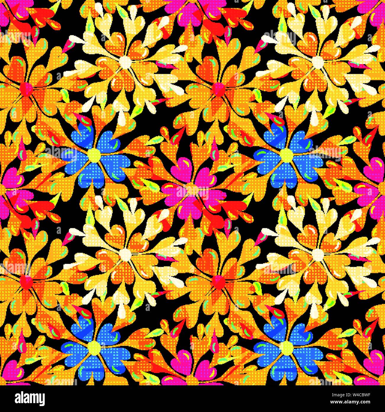 Psychedelic Flowers Background