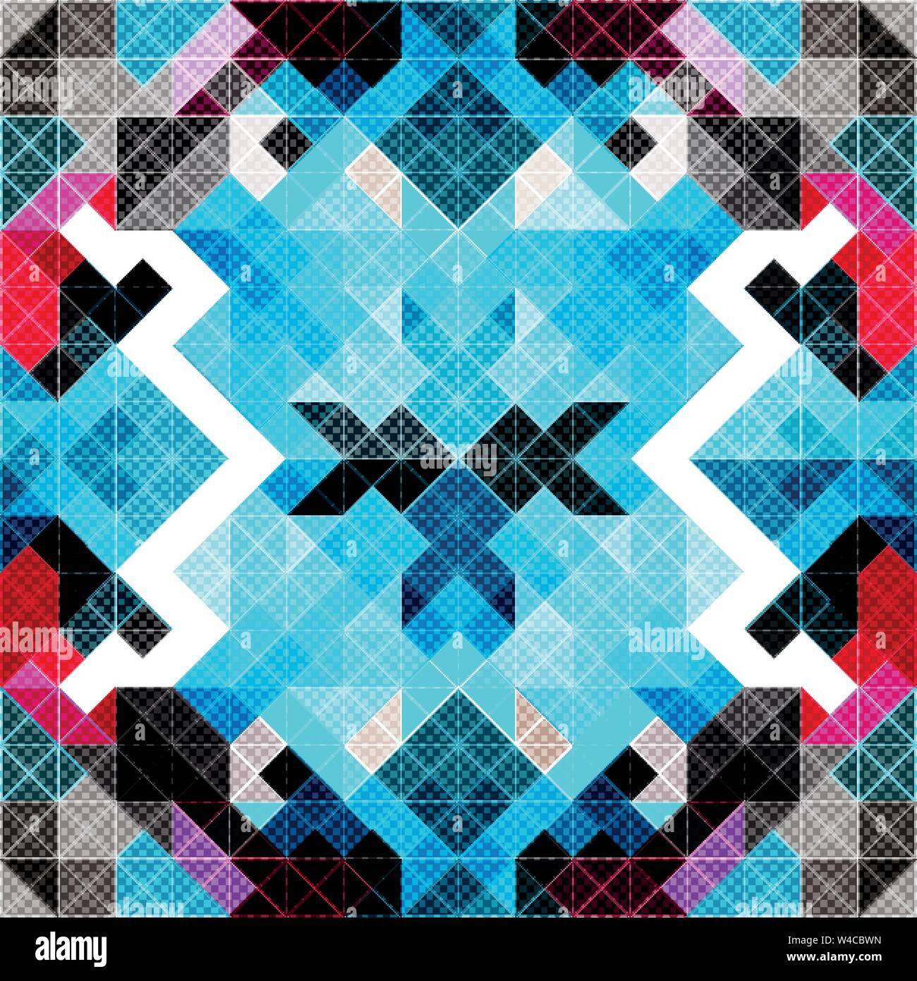 small pixels colored geometric background seamless pattern vector ...