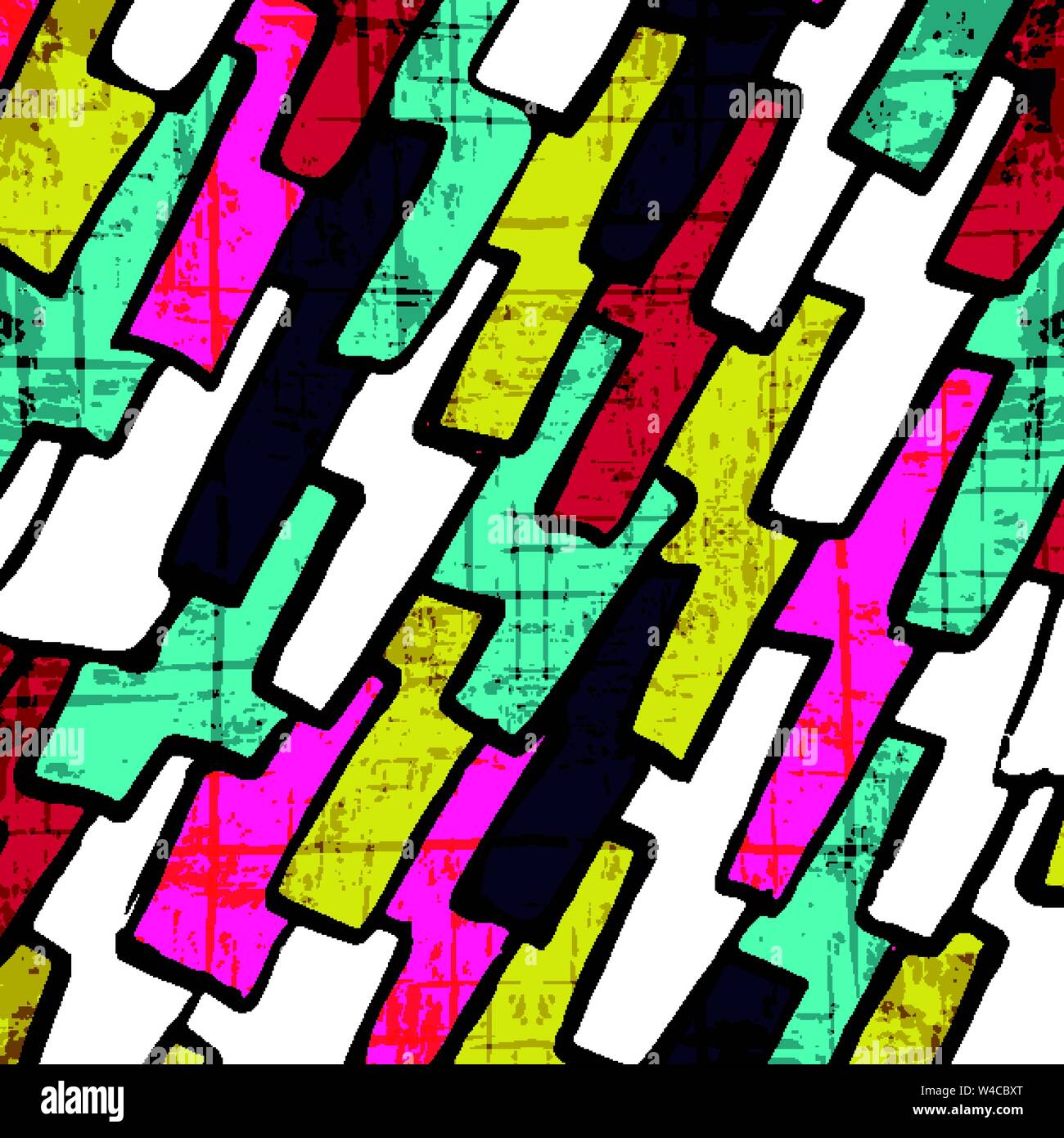 Graffiti on a wall wallpaper Stock Vector Images - Alamy