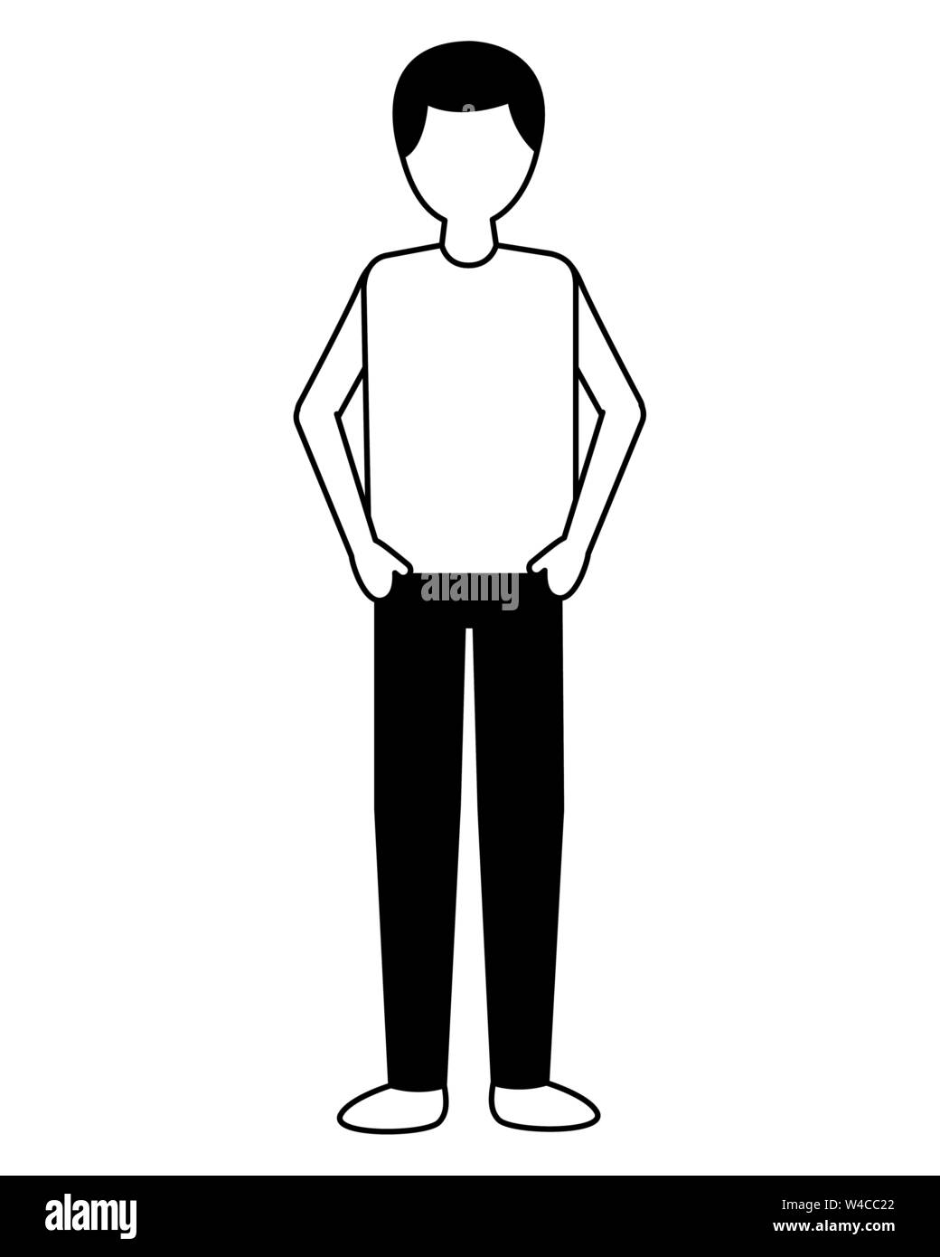 man character on white background Stock Vector Image & Art - Alamy