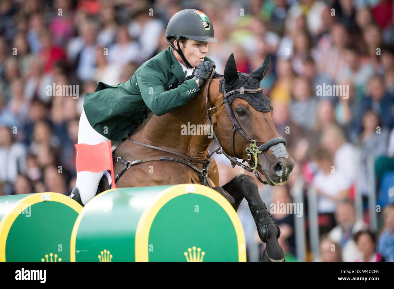 Shane SWEETNAM, IRL, on Chaqui Z, action, Mercedes-Benz Nations Cup ...