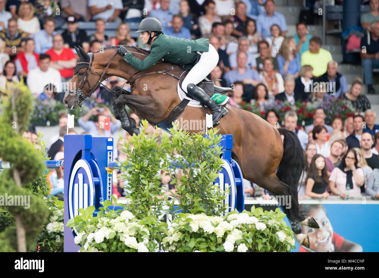 Shane SWEETNAM, IRL, on Chaqui Z, action, Mercedes-Benz Nations Cup ...