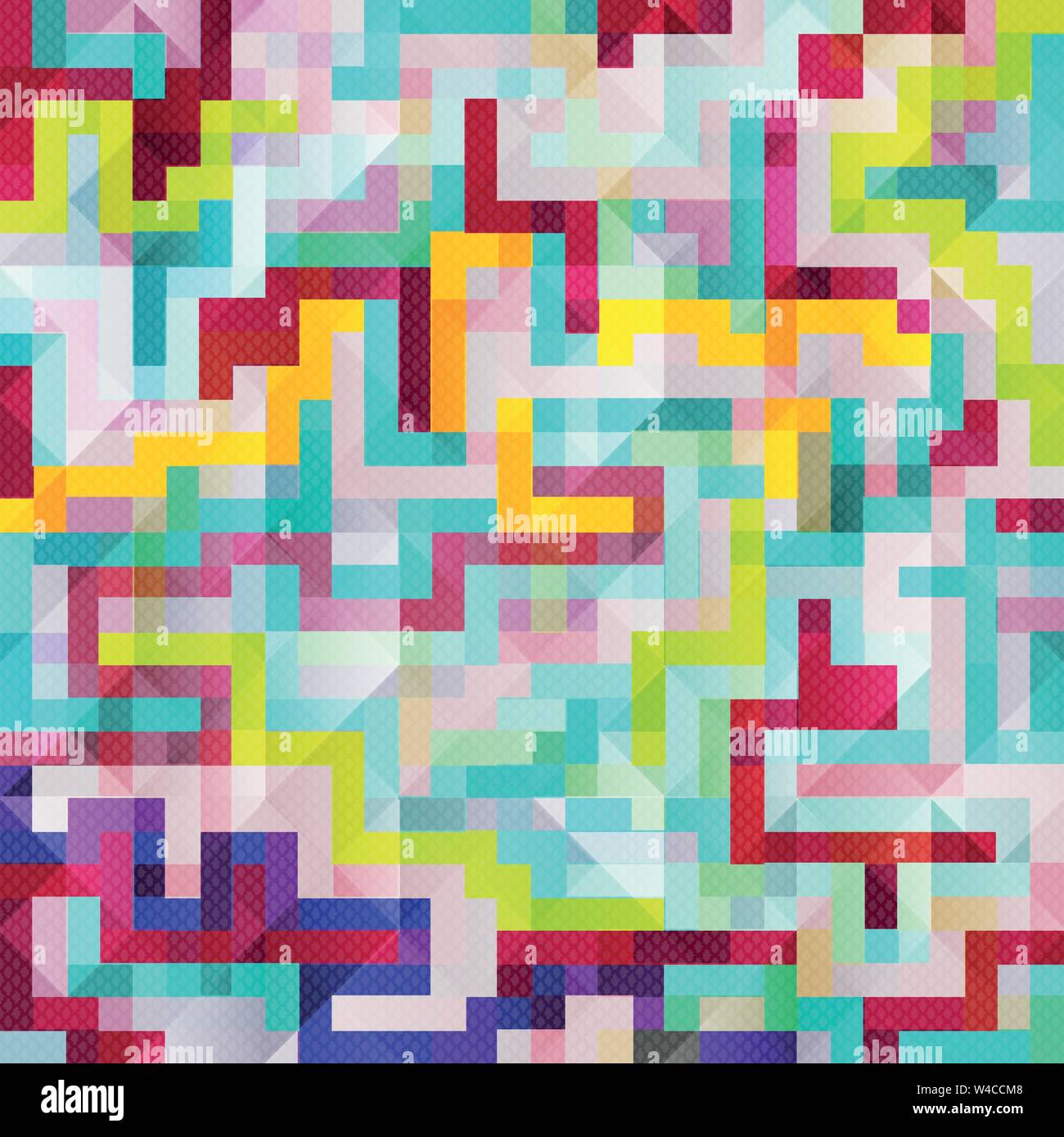 Abstract geometric circuit pattern colorful Stock Vector Images - Alamy