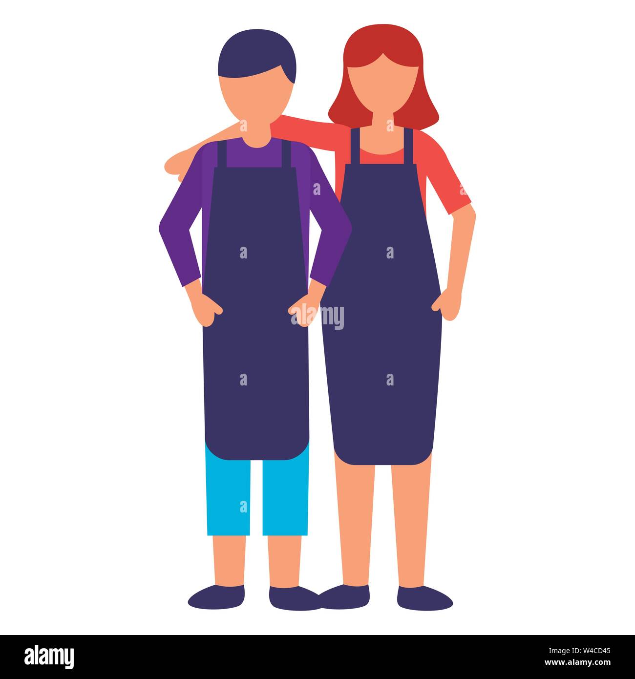 seller man and woman characters Stock Vector Image & Art - Alamy
