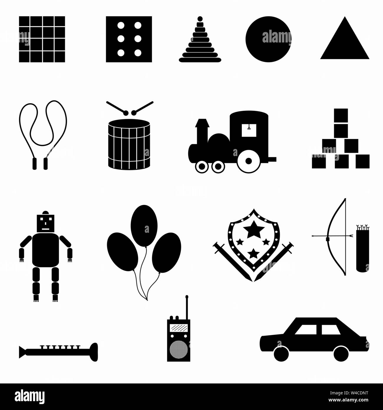 collection of abstract symbols Vector illustration Stock Vector Image ...