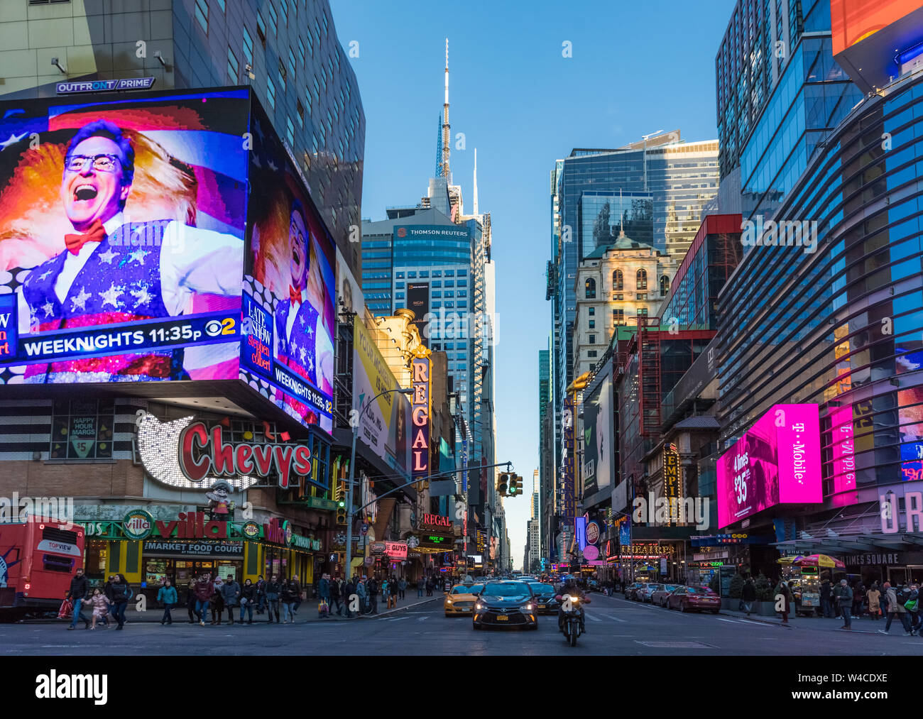 NEW YORK CITY- MARCH 26, 2018 : Theater District Broadway one of the ...