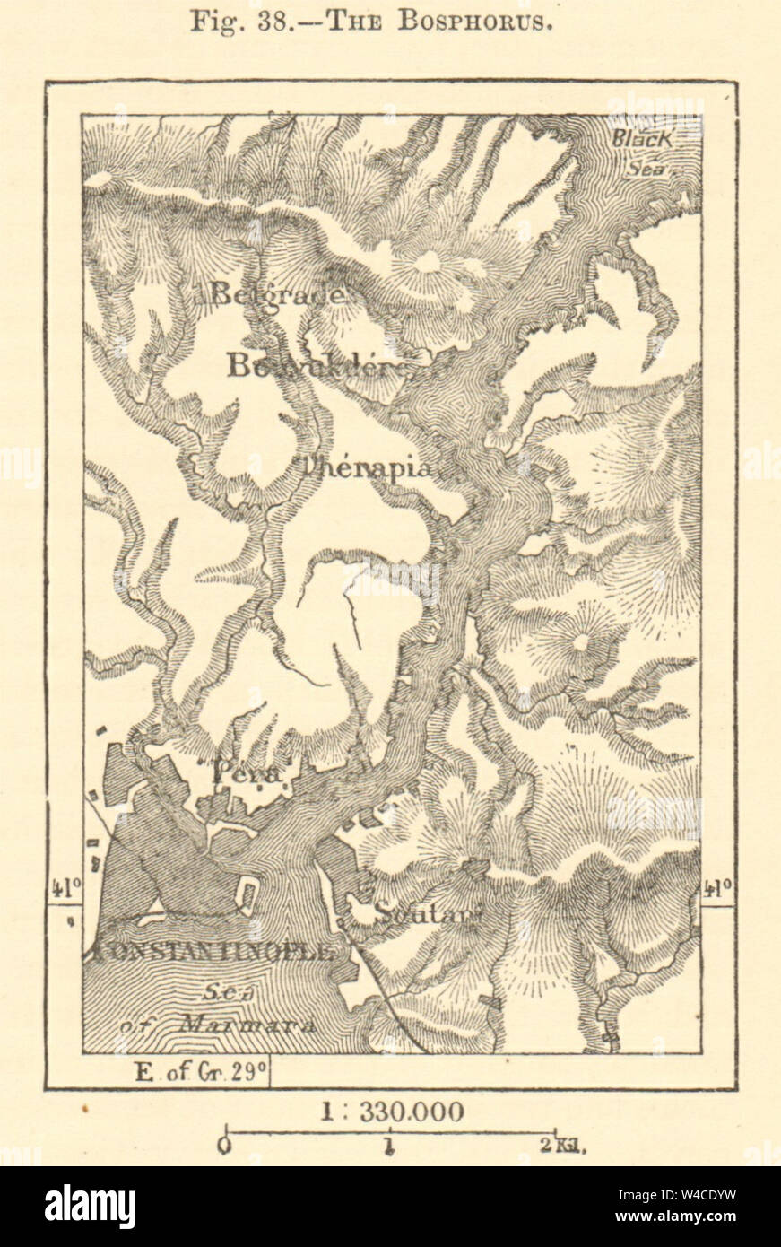 Old bosphorus map hi-res stock photography and images - Alamy