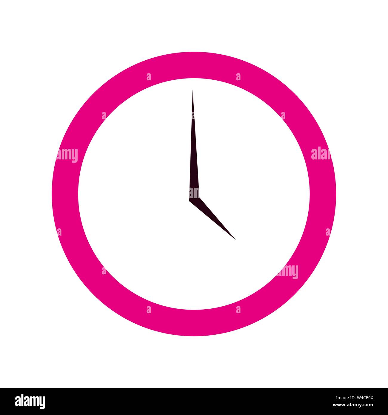 round clock on white background vector illustration Stock Vector Image ...