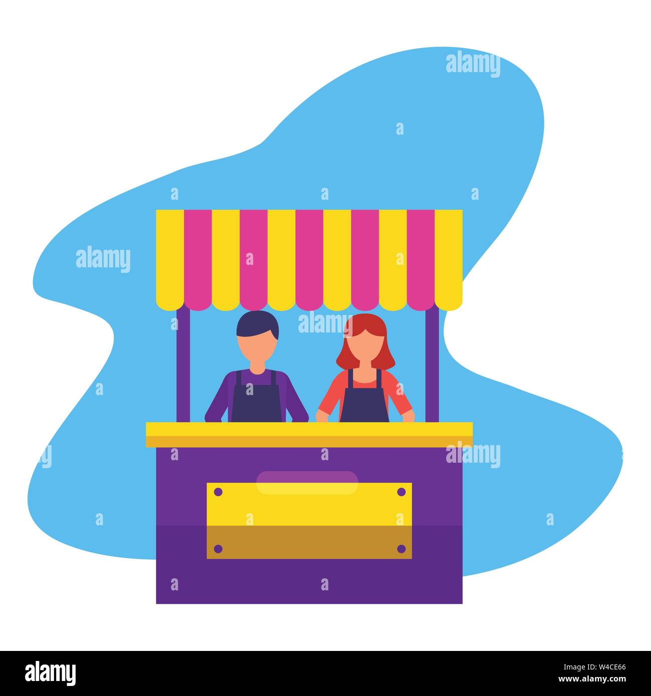 people booth food street park design Stock Vector Image & Art - Alamy