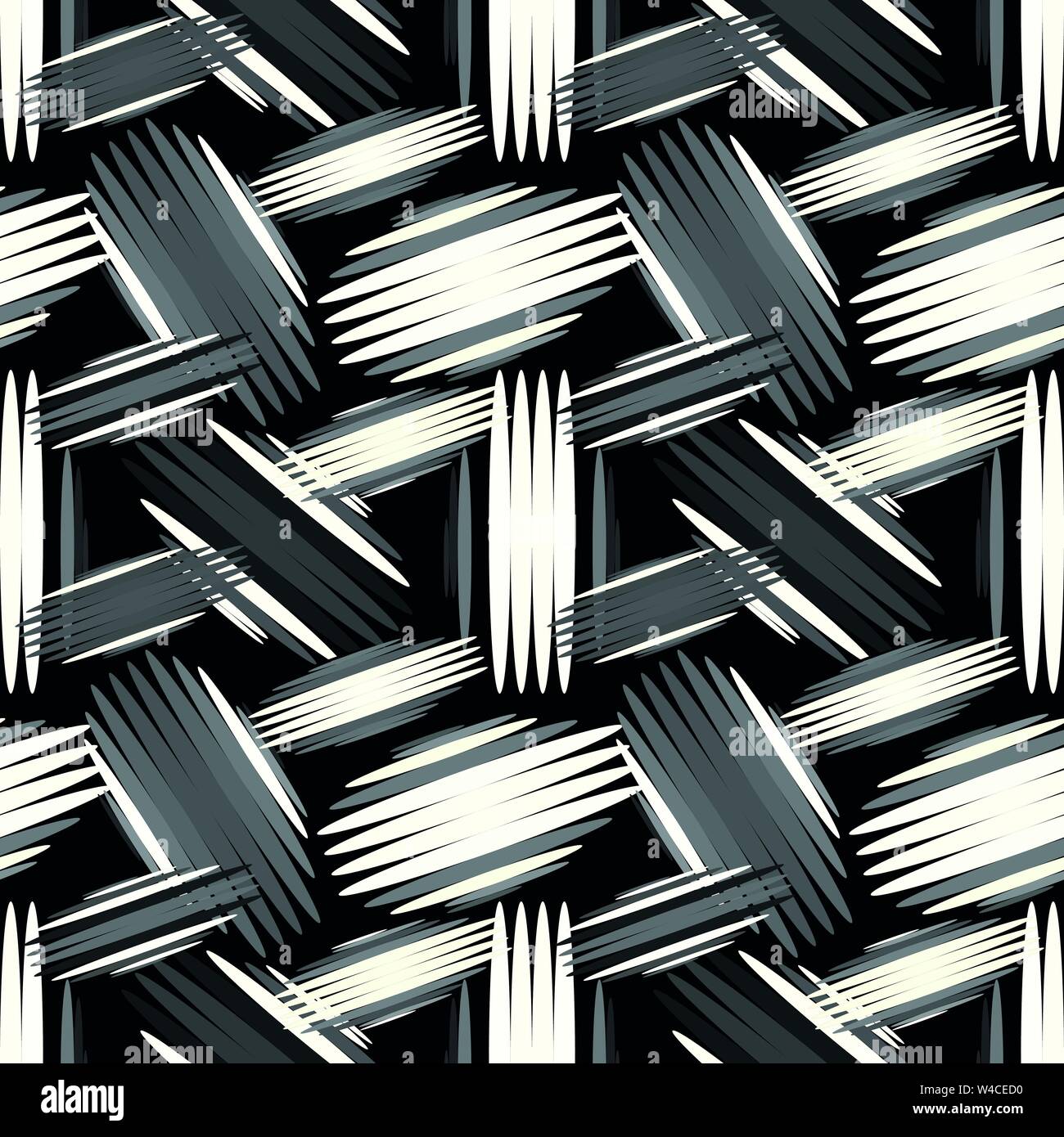 geometric abstract seamless pattern on a black background Stock Vector ...