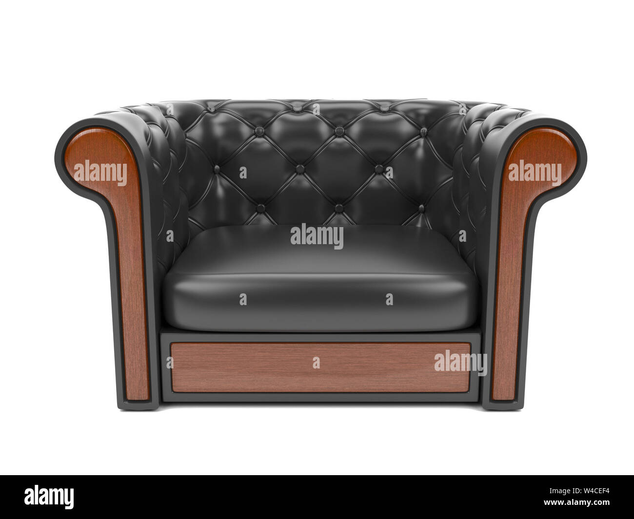 Leather sofa. 3d rendering illustration isolated Stock Photo - Alamy