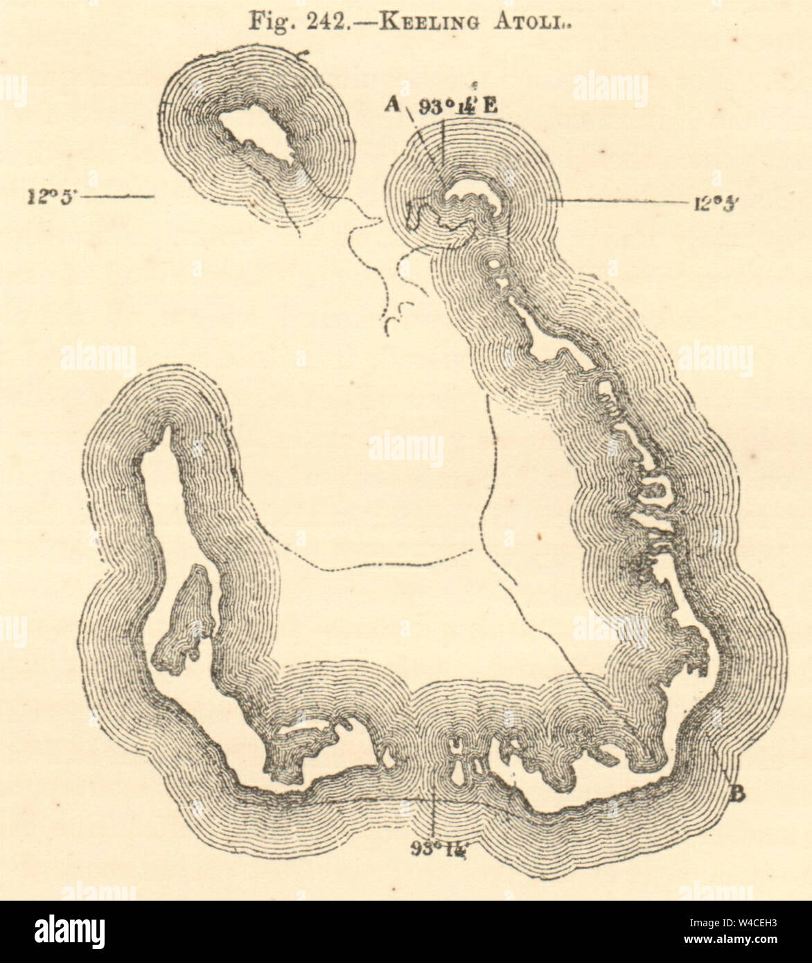 Indian ocean old antique map hi-res stock photography and images - Alamy