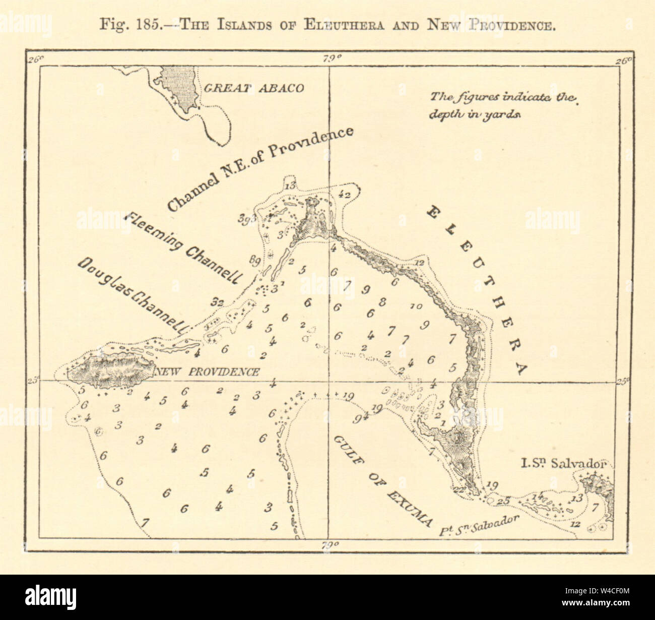 Eleuthera & New Providence. Bahamas. San Salvador Great Abaco. Sketch ...