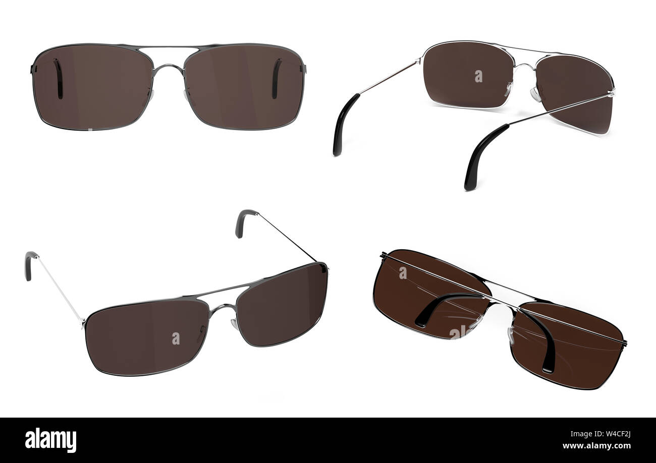Sunglasses. Collection. 3d rendering illustration Stock Photo - Alamy