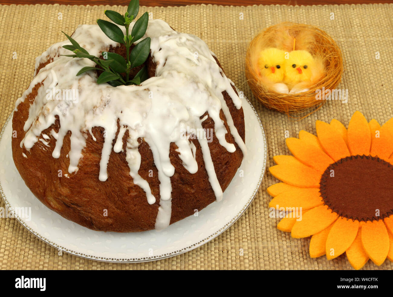 Easter traditional cake with icing Stock Photo - Alamy