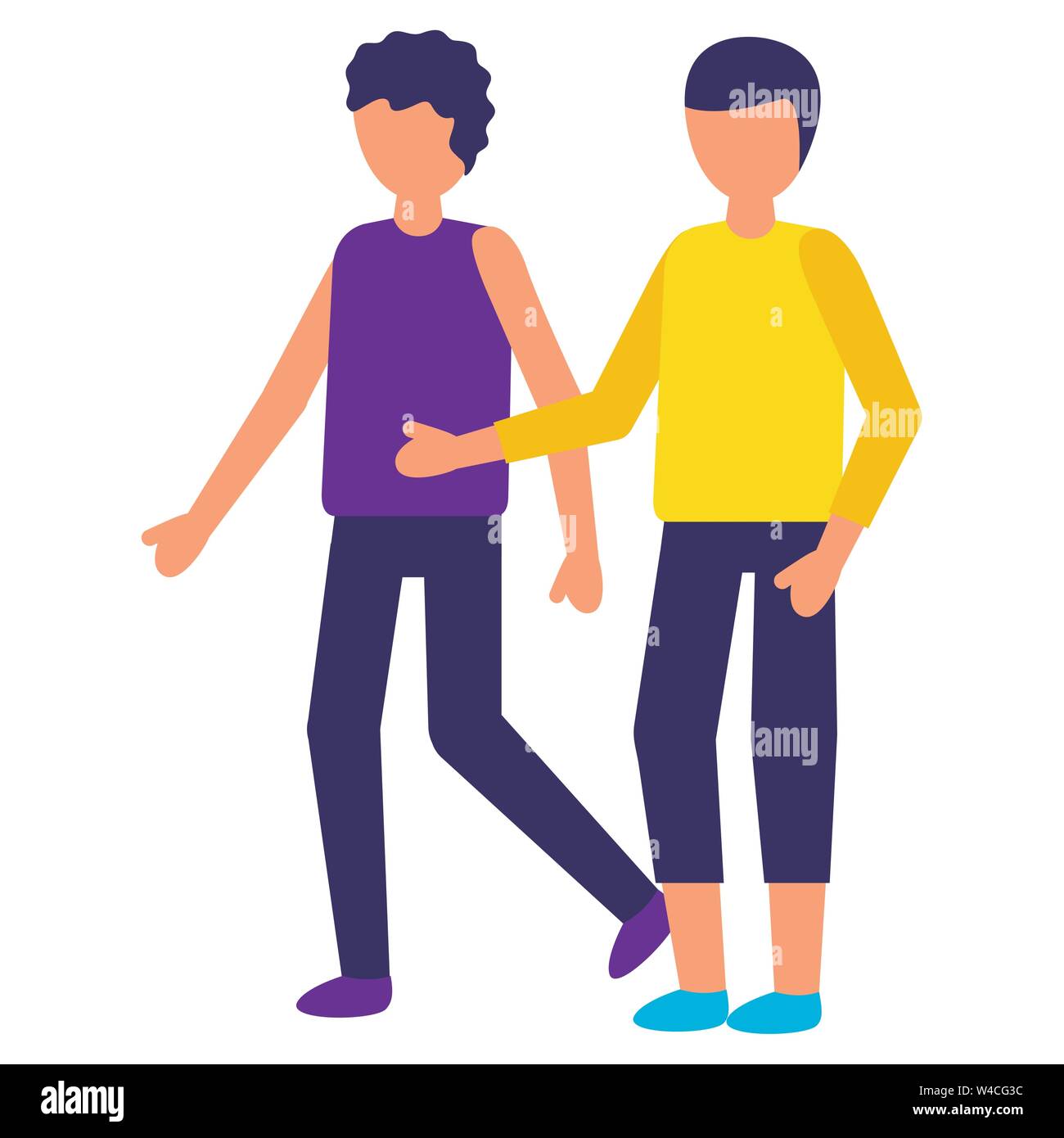 two men standing characters white background Stock Vector Image & Art ...