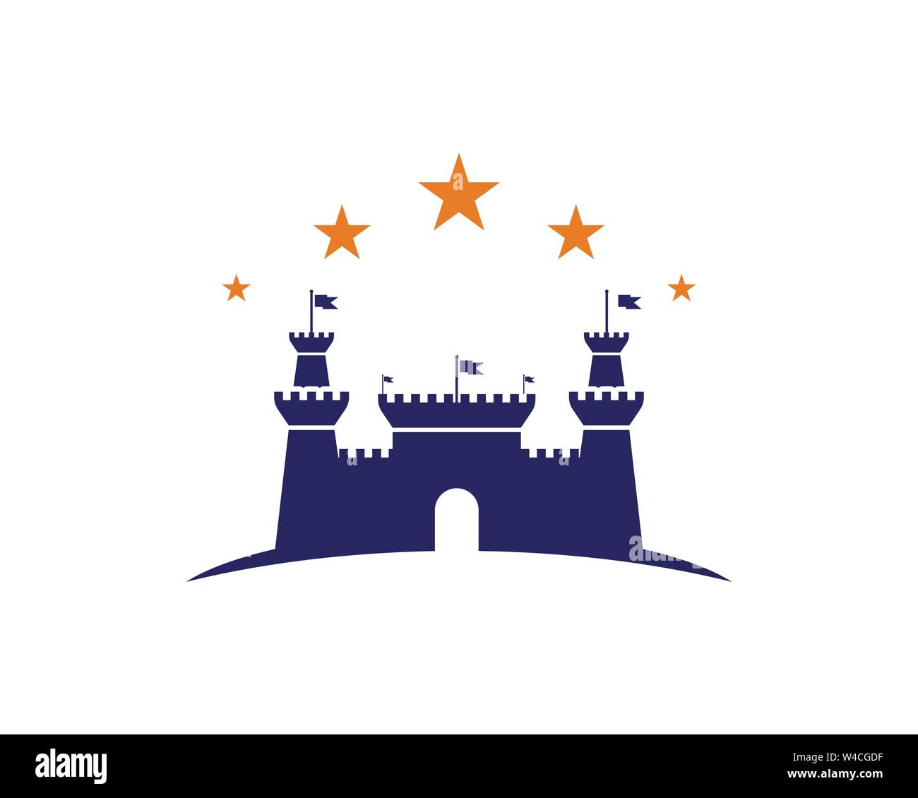 Knight castle illustration Stock Vector Images - Alamy
