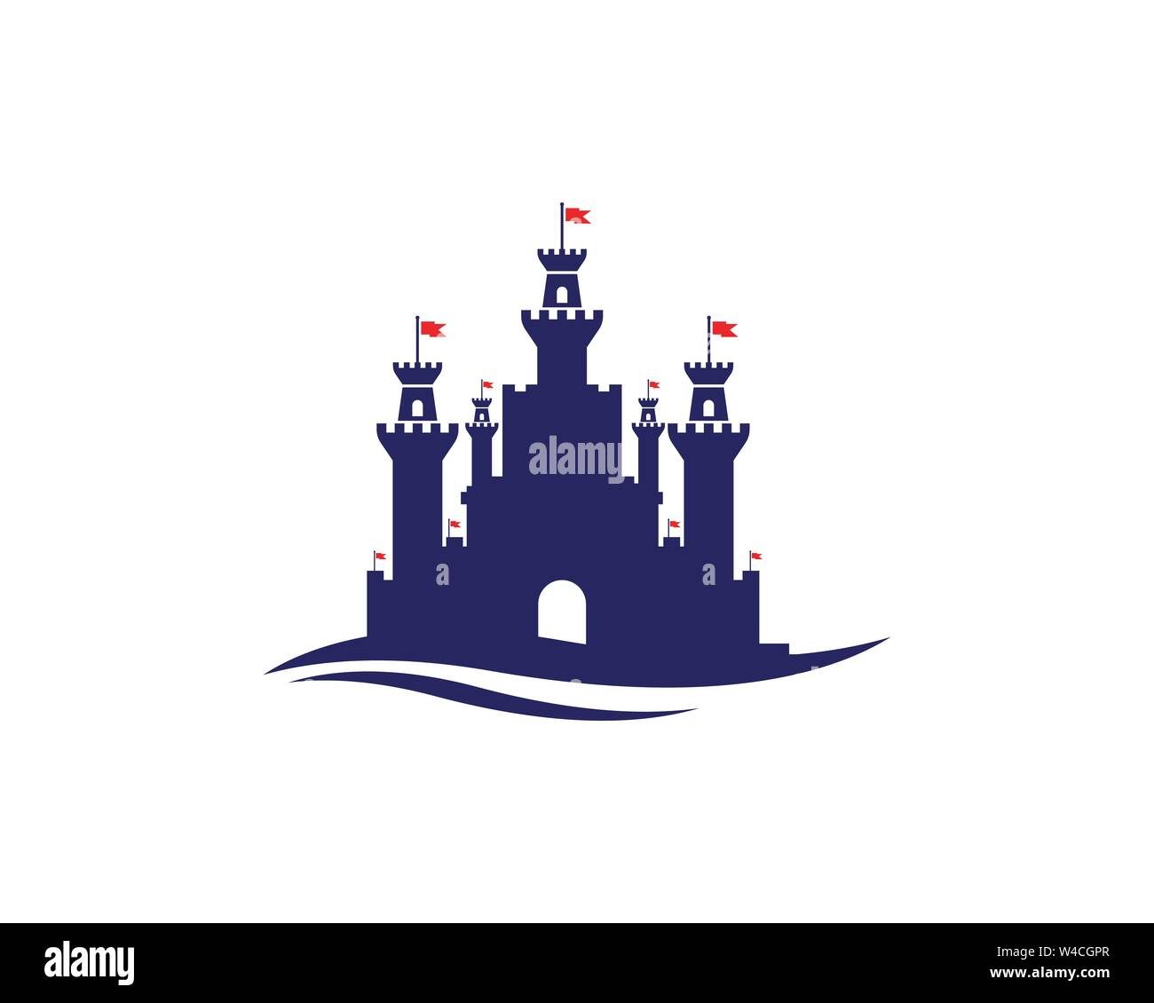 Castle vector illustration icon Template design Stock Vector Image ...