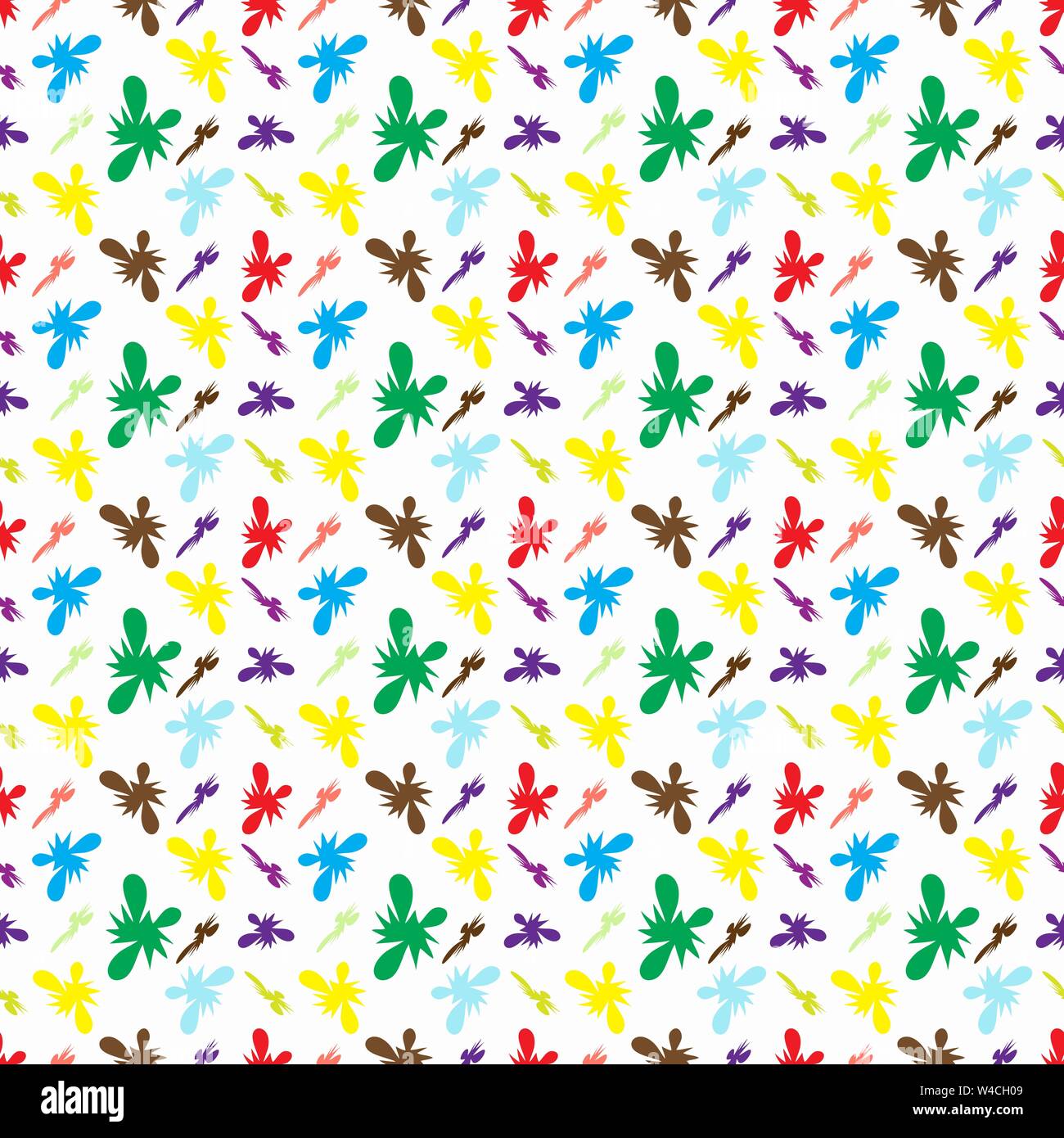beautiful colored abstract flowers on a light background seamless ...