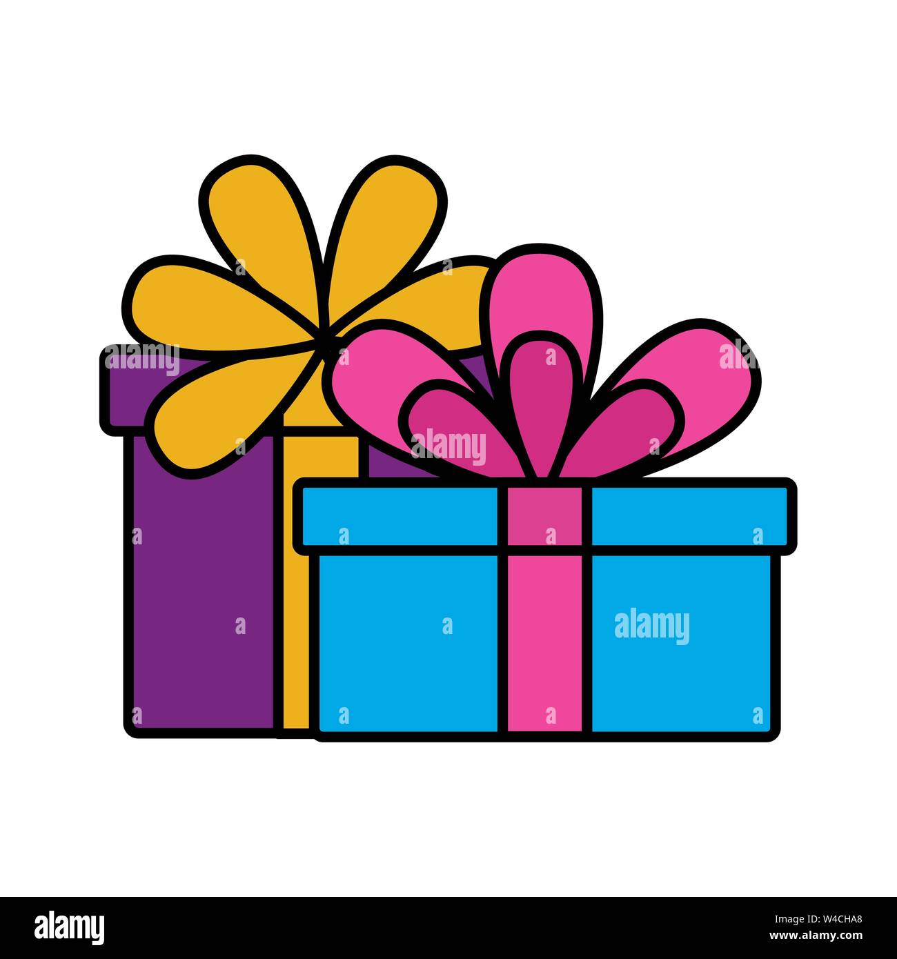 birthday boxes gift celebration party Stock Vector Image & Art - Alamy