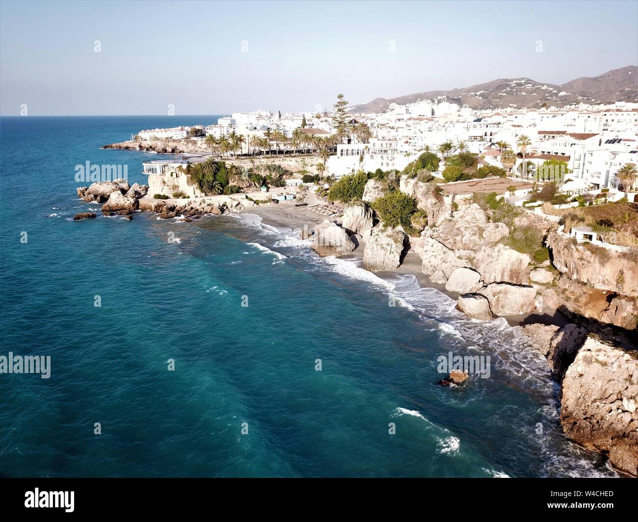 Aerial photography Nerja Spain Costa del Sol Stock Photo - Alamy