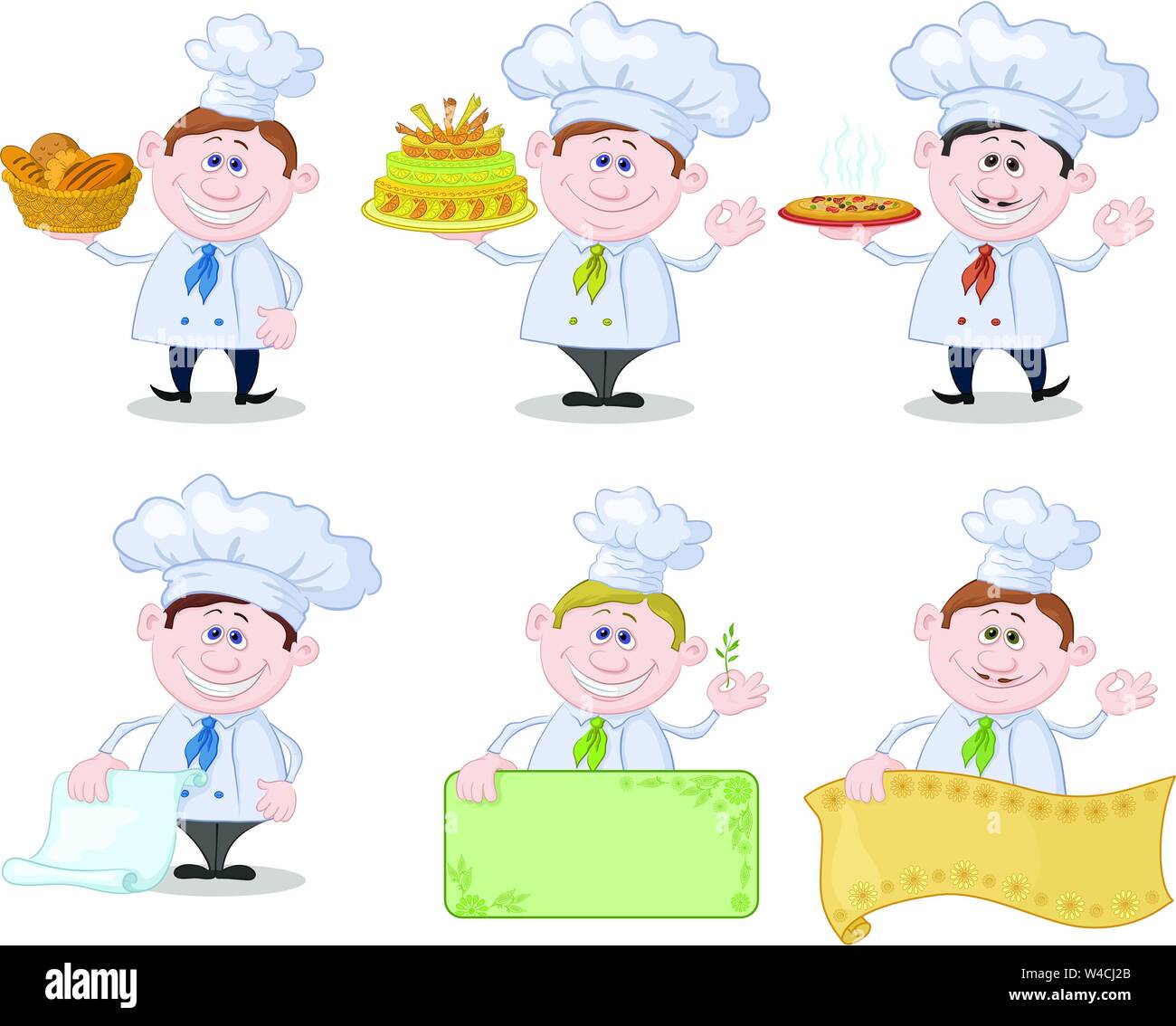 Cafe baker banner chef cartoon hi-res stock photography and images - Alamy