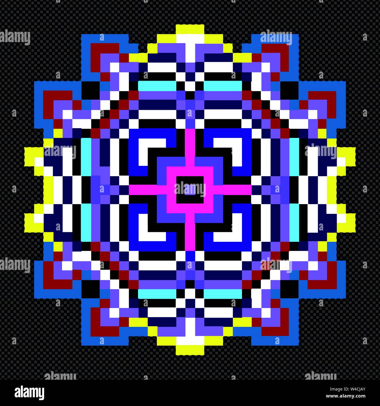 colored mandala pixels vector illustration Stock Vector Image & Art - Alamy