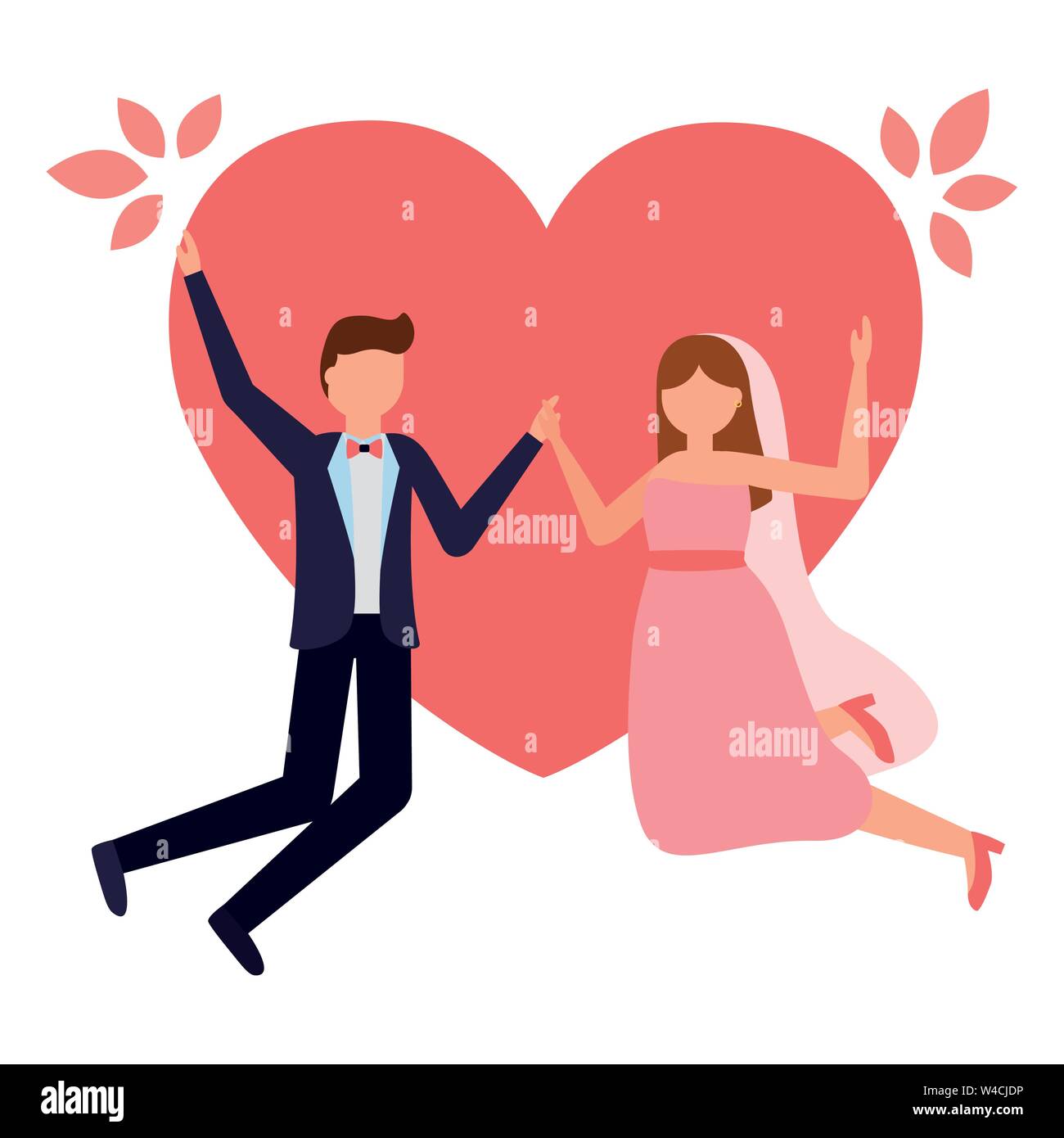 couples wedding bride and groom love heart Stock Vector Image & Art - Alamy