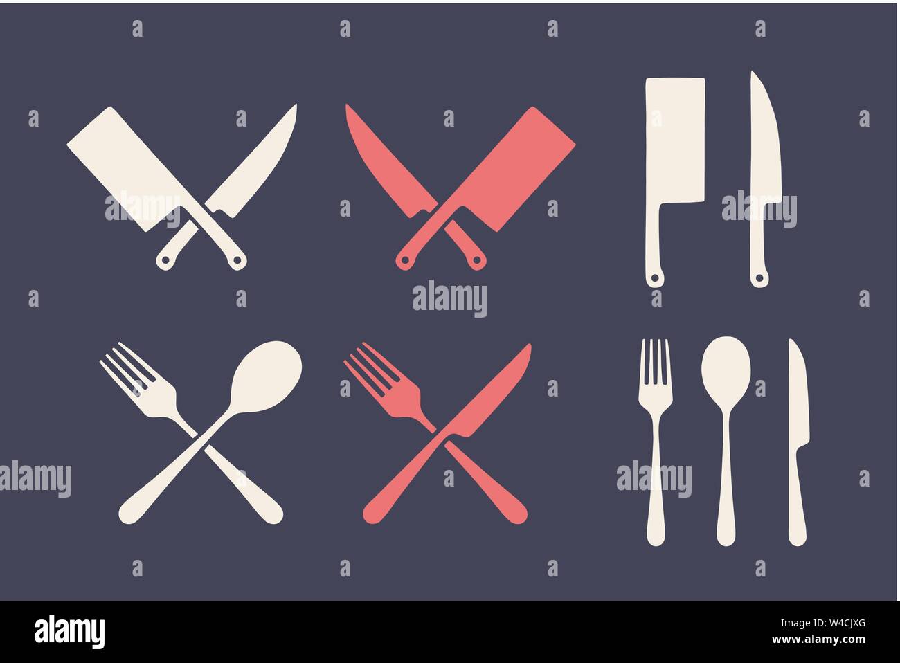 Meat carving set Stock Vector Images - Alamy