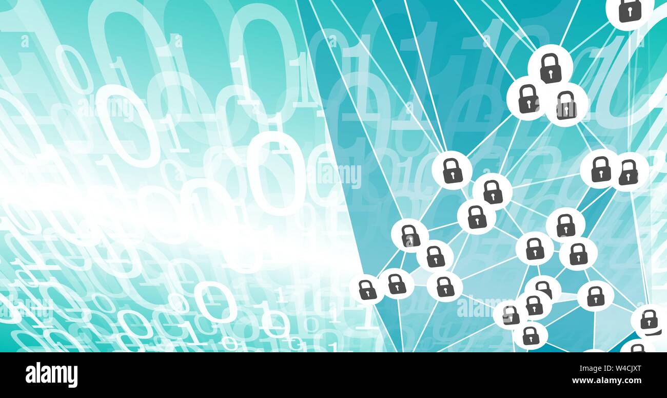 Cyber threats creative vector concept, padlocks and cyber numbers Stock ...