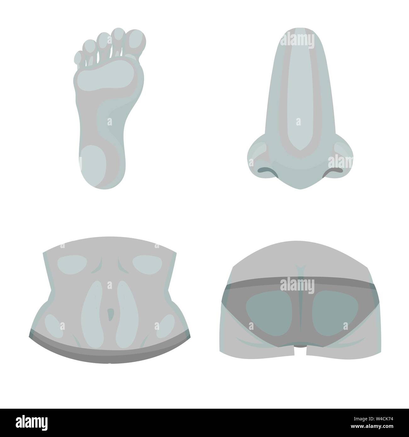 Isolated object of body and part logo. Collection of body and anatomy ...