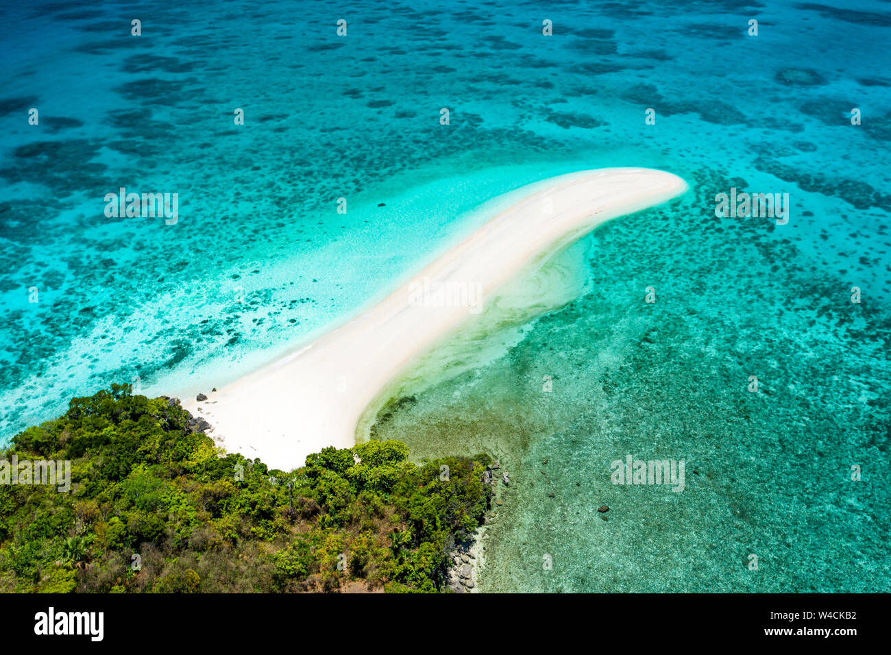 Aerial seascape perfect lagoon beach hi-res stock photography and ...