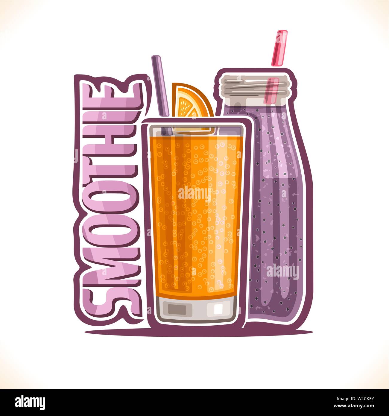 Vector illustration of fruit Smoothie Stock Vector Image & Art - Alamy