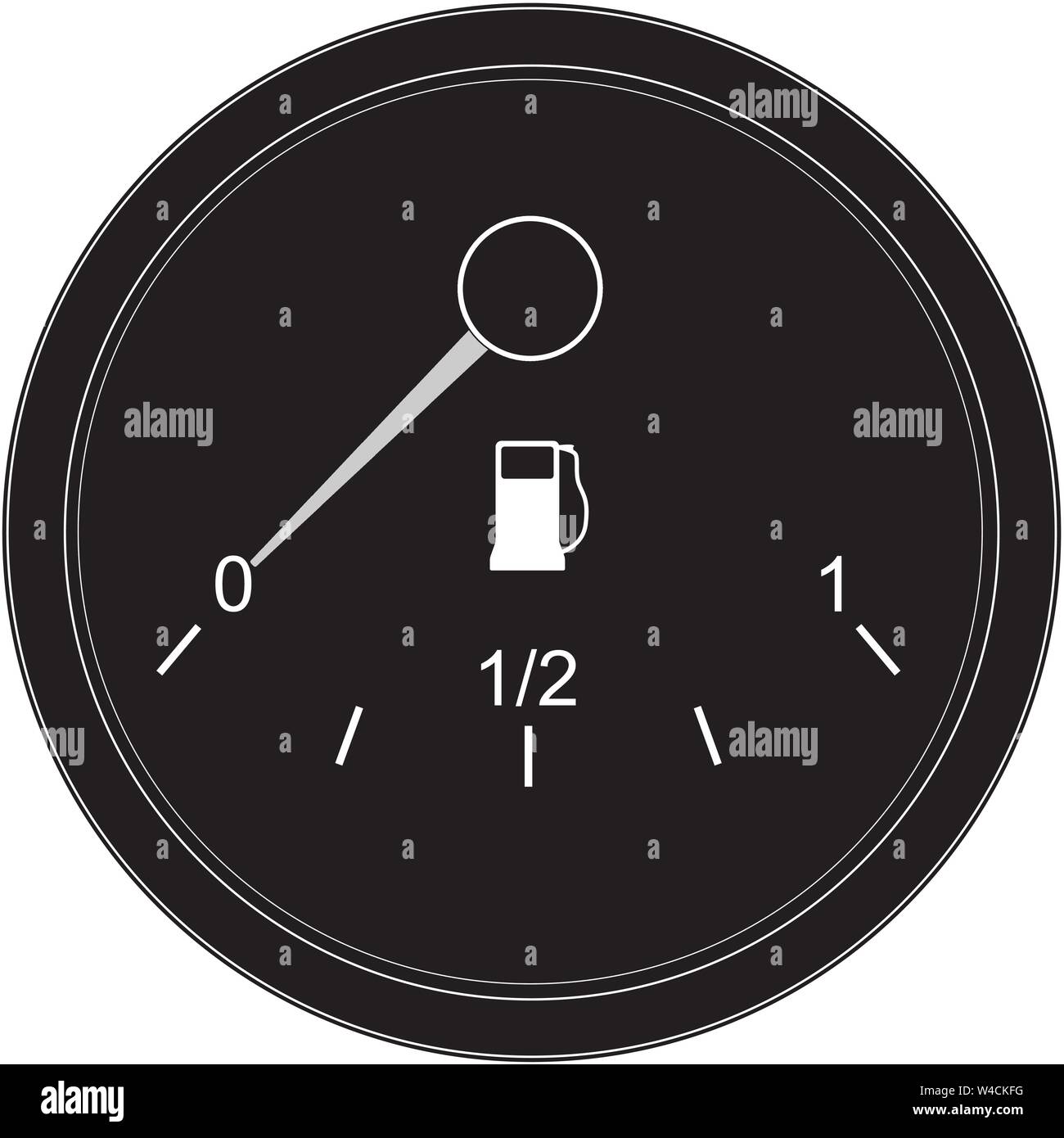 Gas tank gauge. Flat black icon Stock Vector Image & Art - Alamy