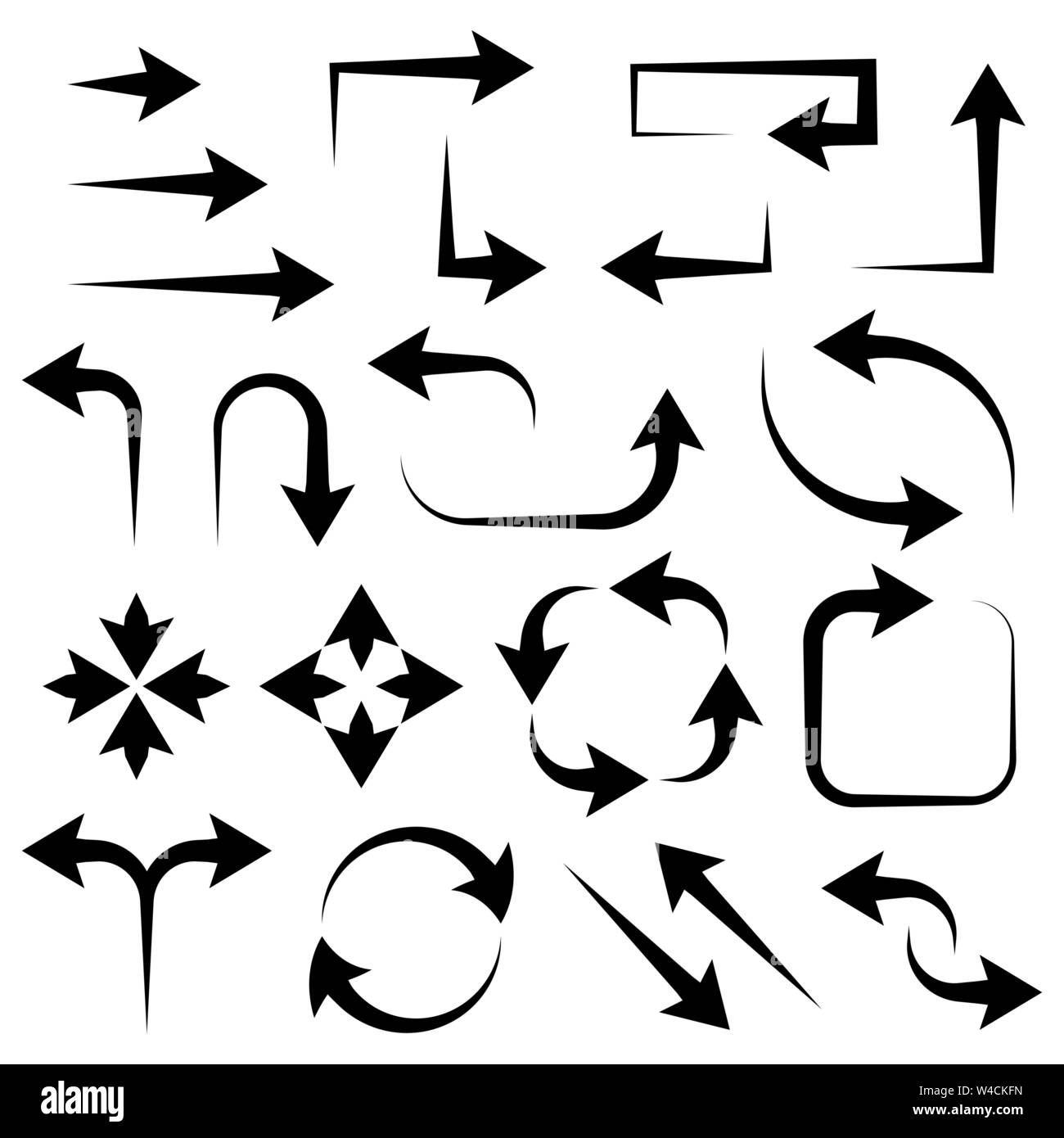 Arrows set. Simple web signs Stock Vector Image & Art - Alamy