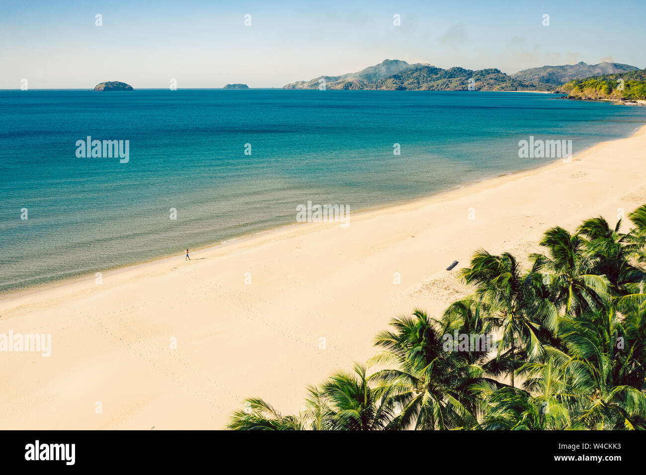Amazing aerial view of Duli beach on Palawan, Philippines Stock Photo ...