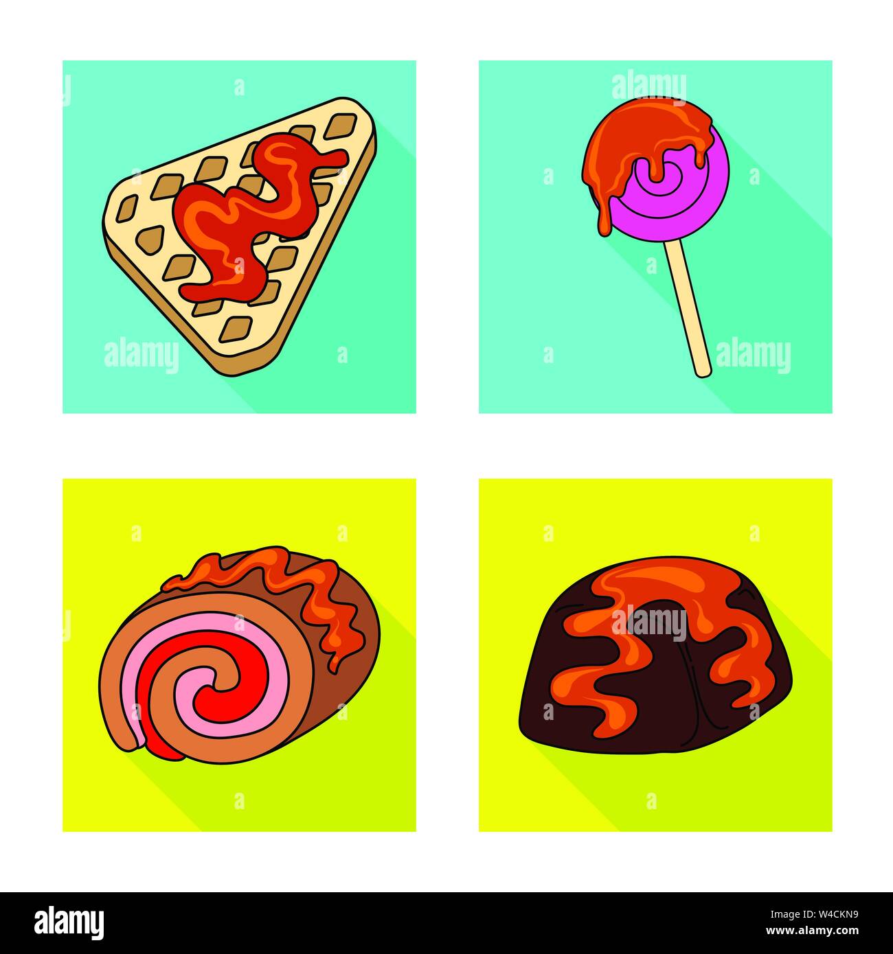 Vector design of confectionery and culinary sign. Collection of ...