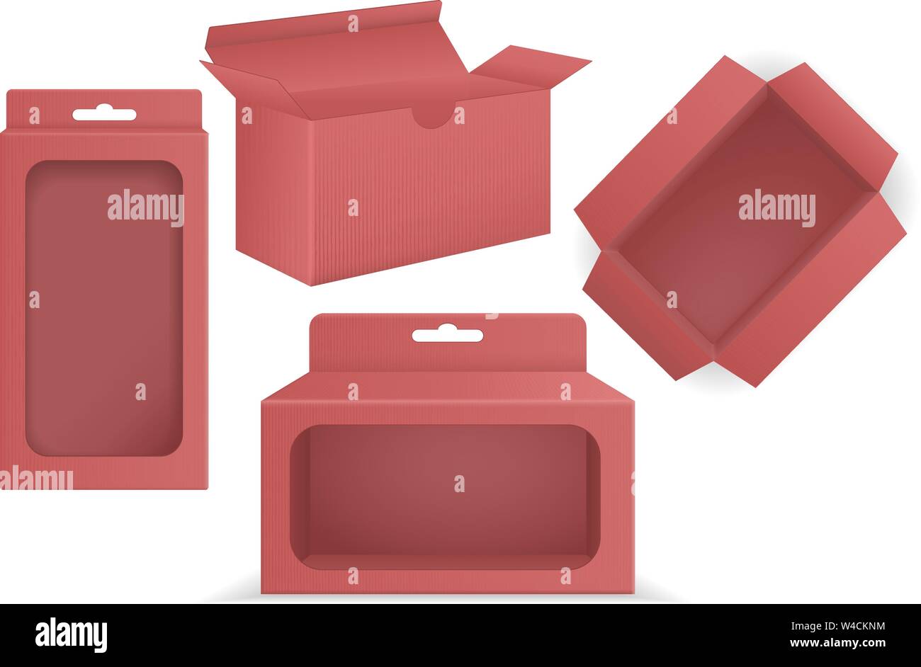 Brown boxes. Vector 3d illustration Stock Vector Image & Art - Alamy