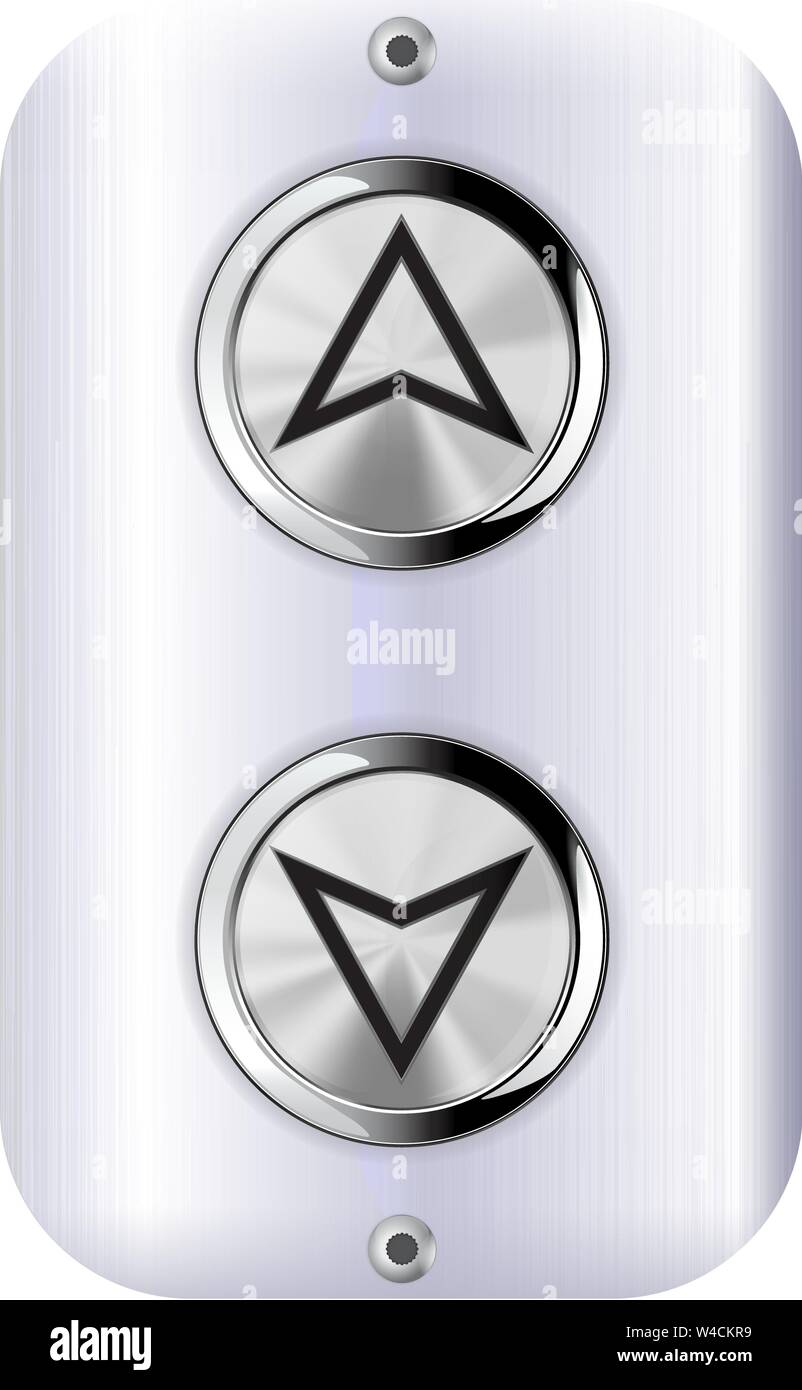 Elevator Buttons Up Down Elevator Buttons Stock Illustrations