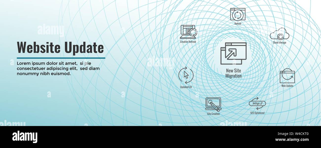 Website Update Icon Set & Web Header Banner Stock Vector Image & Art ...