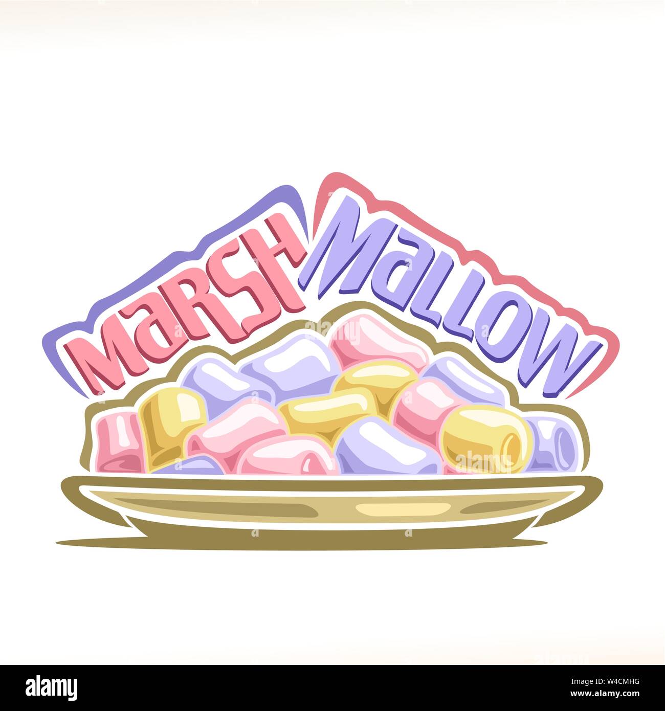 Vector illustration of Marshmallow Stock Vector Image & Art - Alamy