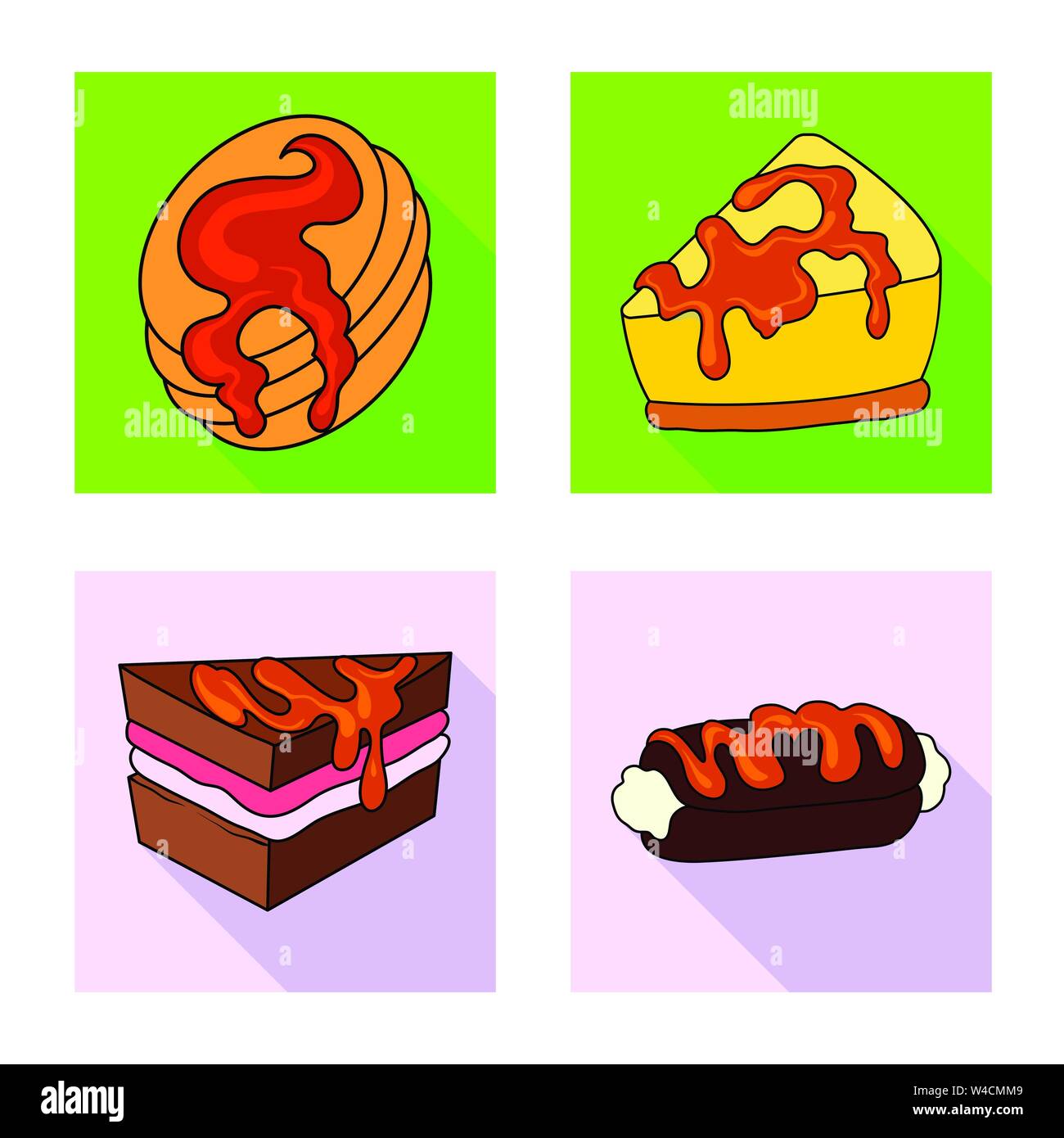 Vector design of confectionery and culinary sign. Set of confectionery ...