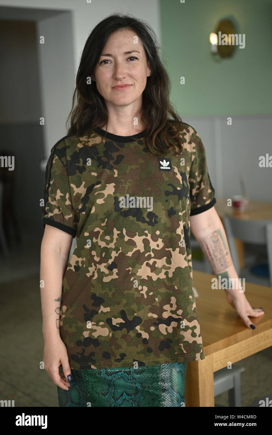 Cologne, Germany. 22nd July, 2019. The author Charlotte Roche stands in ...