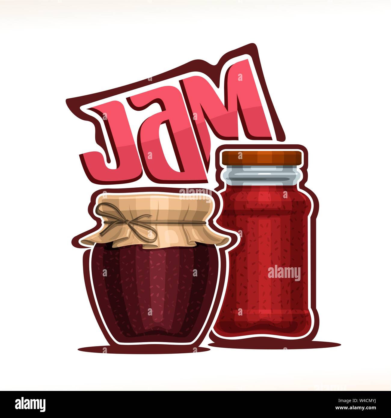 Vector illustration of fruit Jam Stock Vector Image & Art - Alamy