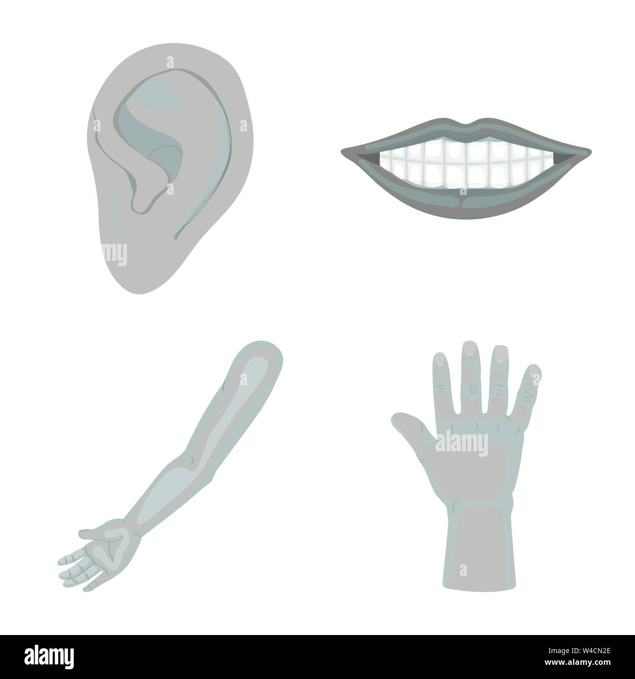 Vector design of body and part logo. Set of body and anatomy stock ...