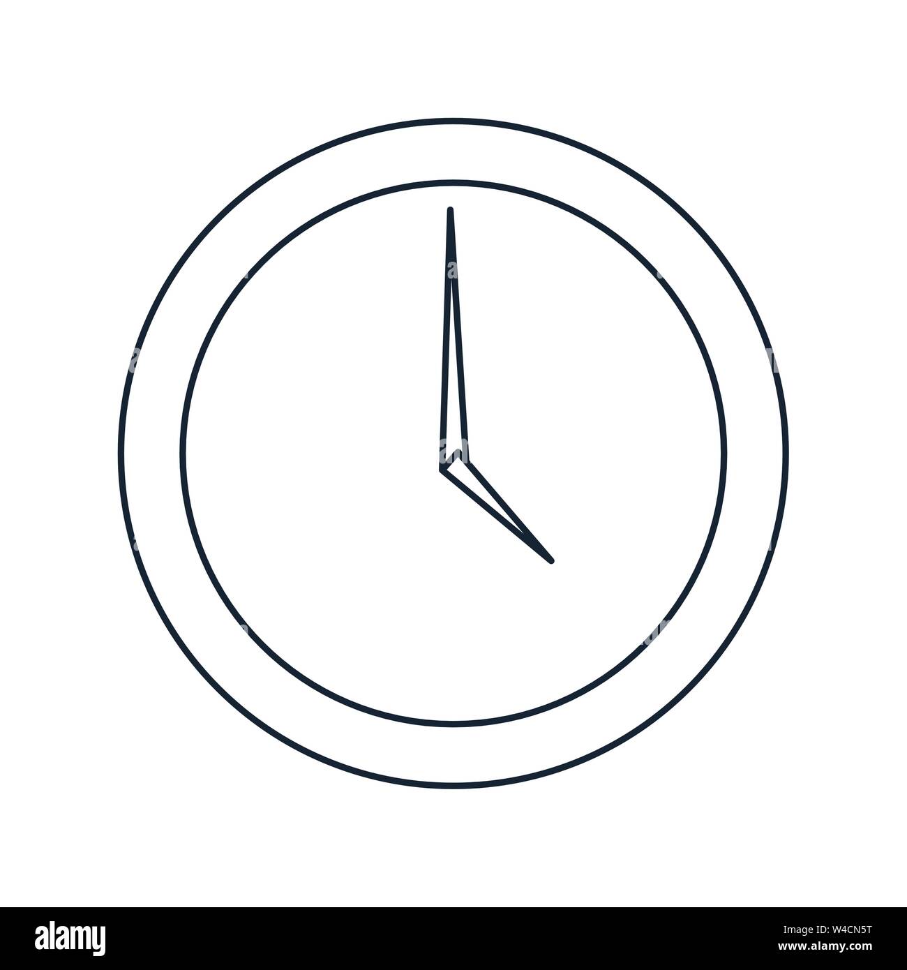 round clock on white background vector illustration Stock Vector Image ...