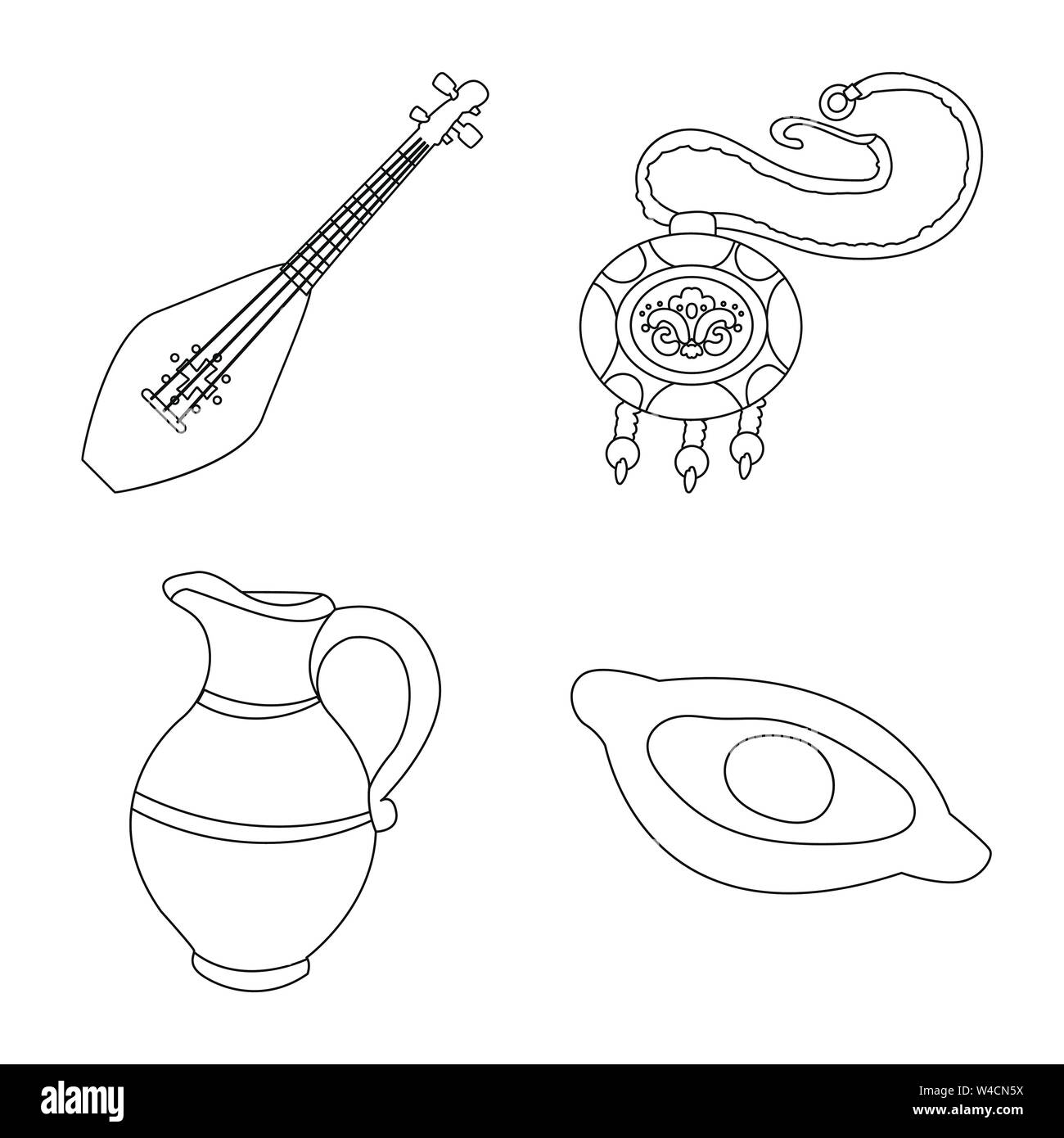Vector design of traditions and national symbol. Collection of ...