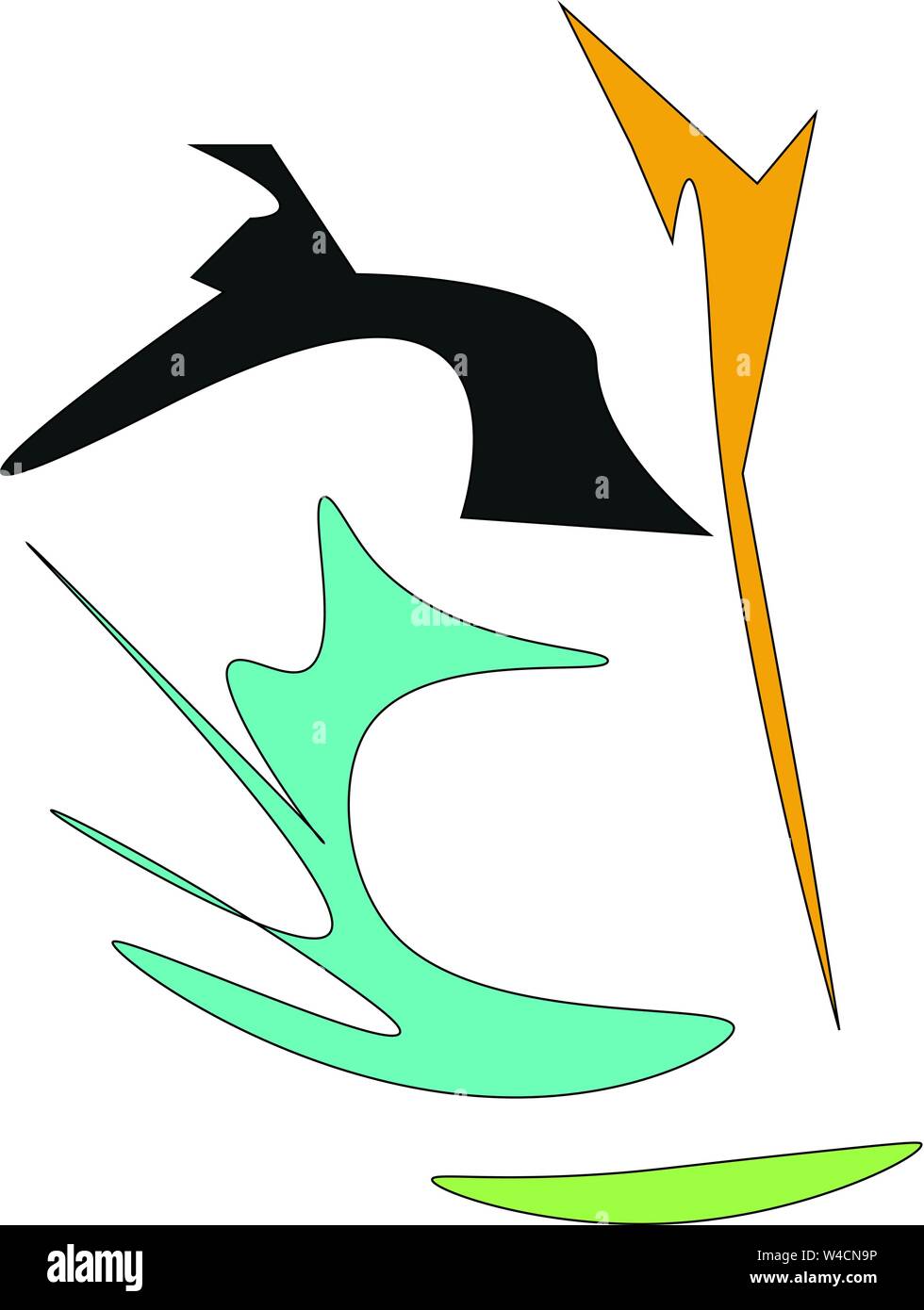 Abstract shapes of seaweed Stock Vector Image & Art - Alamy