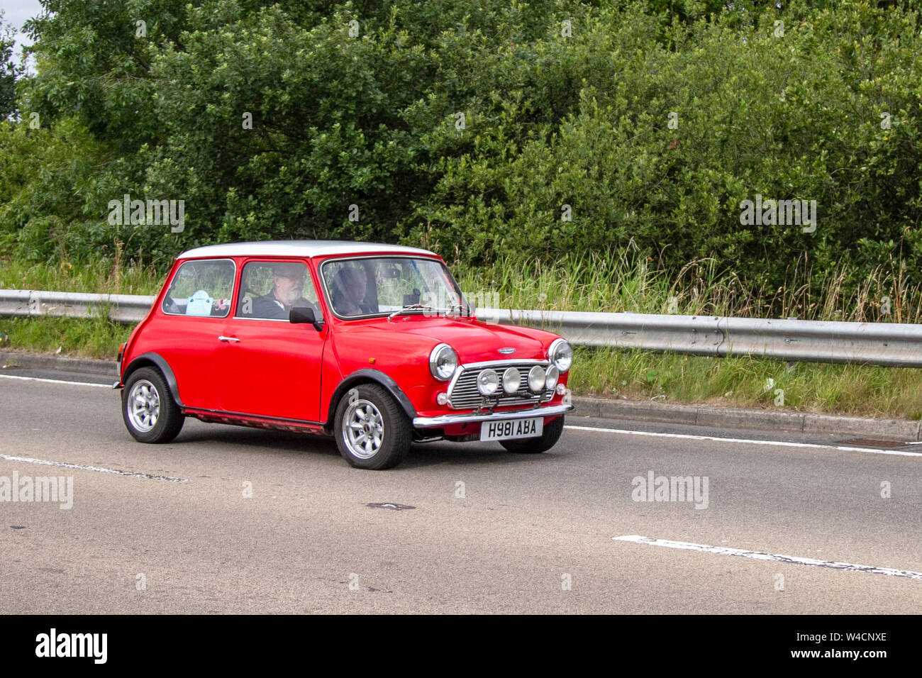 1990 90s nineties red Rover Mini Studio 2; at the festival of Transport ...