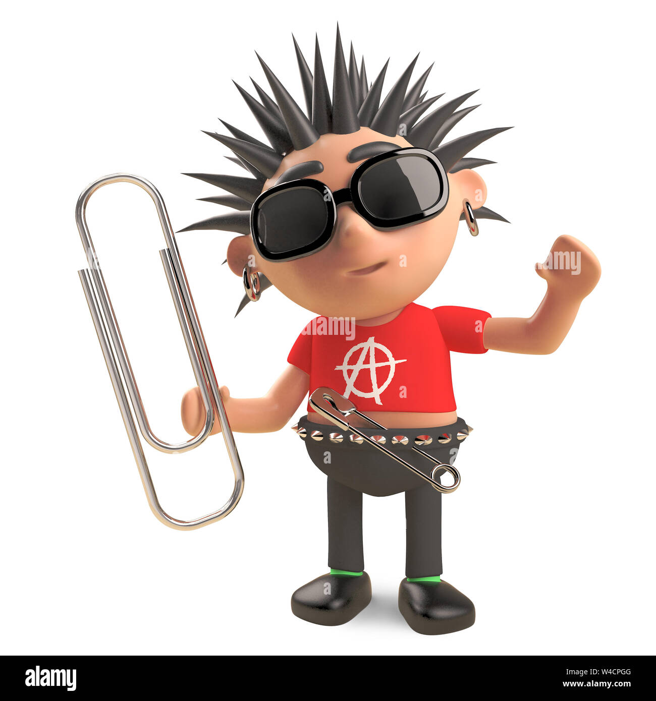 3d render paperclip Cut Out Stock Images & Pictures - Alamy